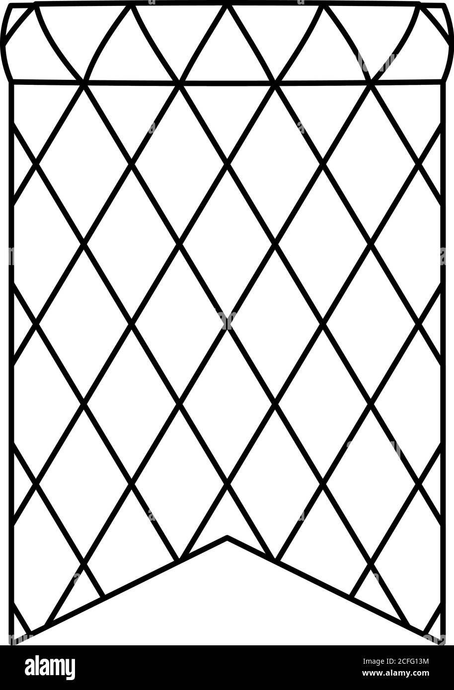 checkerd pattern in ribbon hanging icon vector illustration design ...