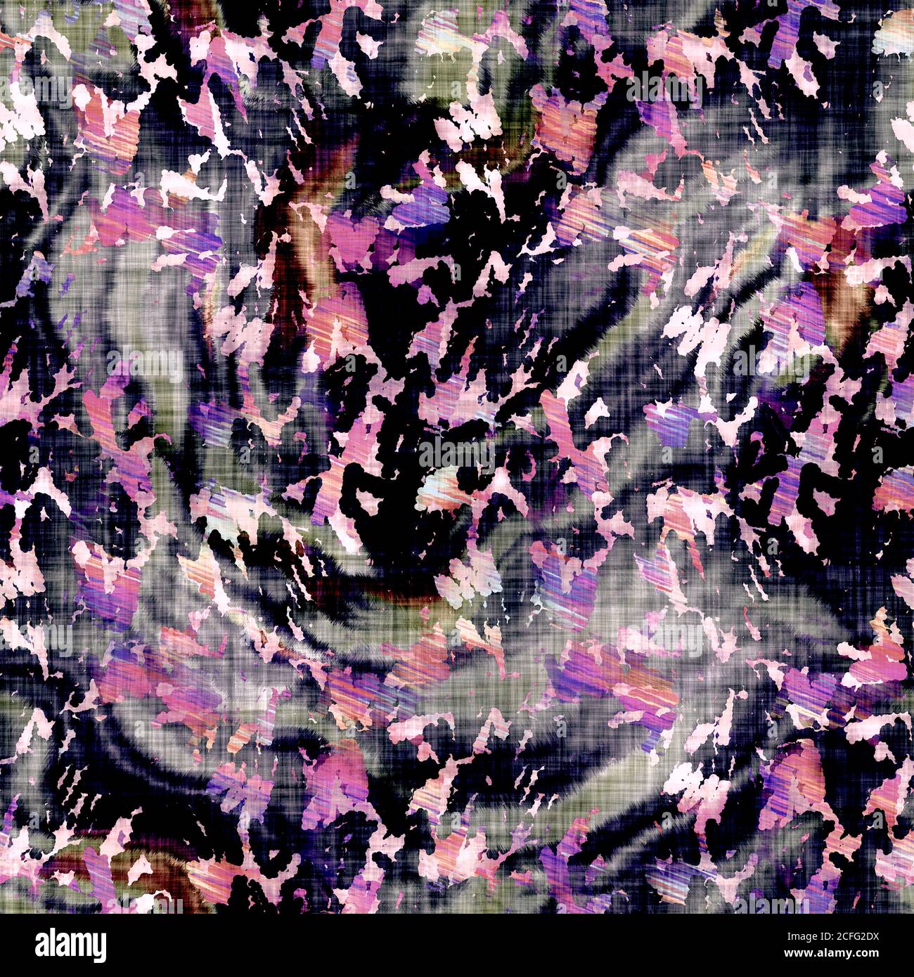 Blurry rainbow glitch camo texture background. Irregular bleeding ...