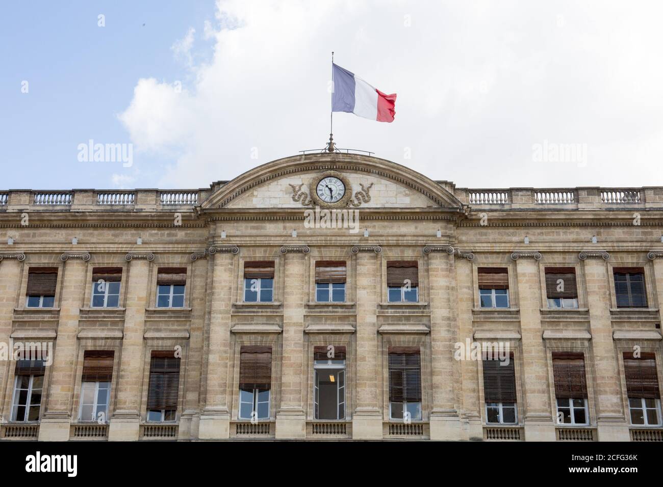 an official monument of France in an old classified building Stock ...