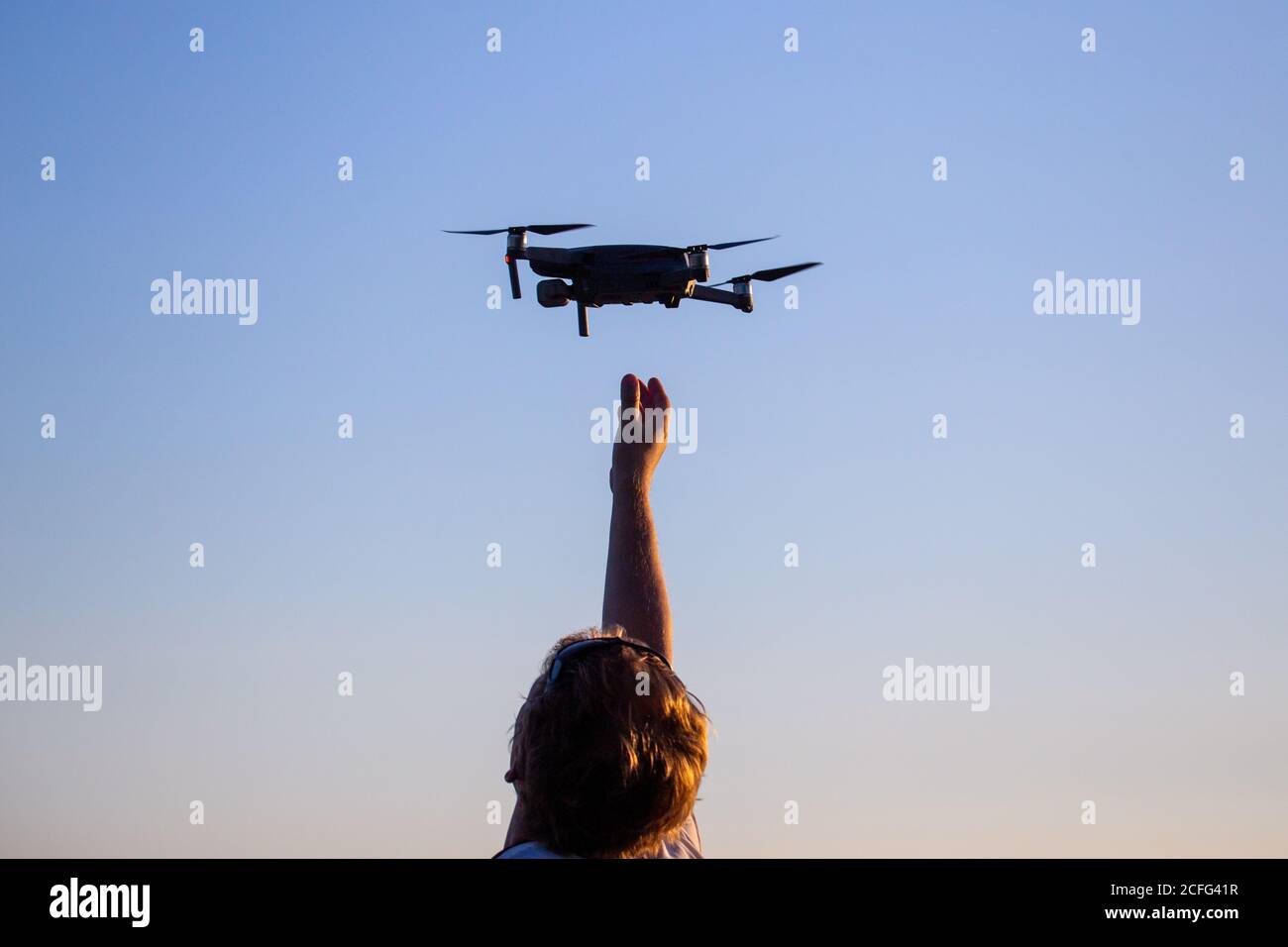 Drone catching hi-res stock photography and images - Alamy