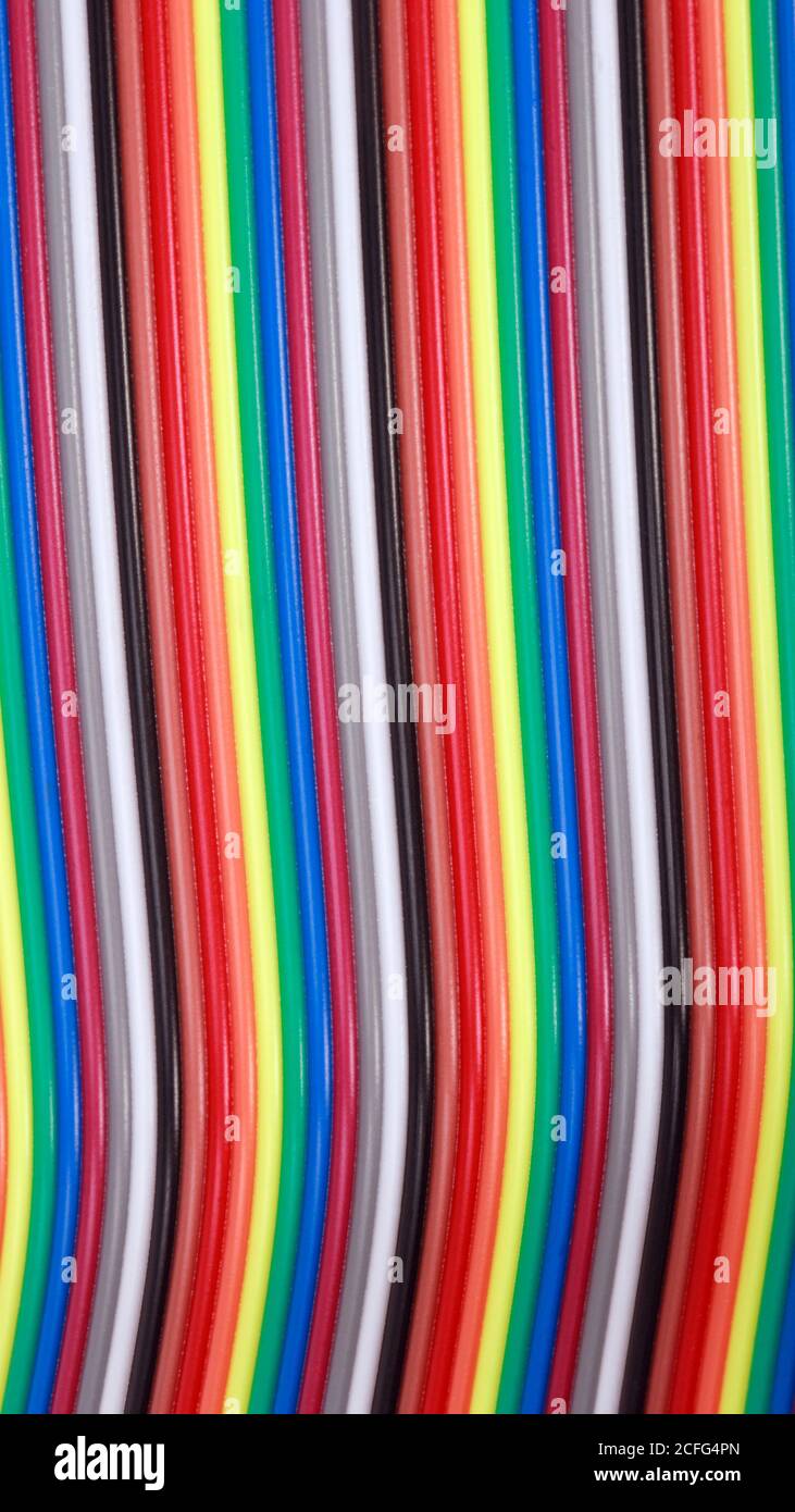 many wire ribbon cable Stock Photo - Alamy