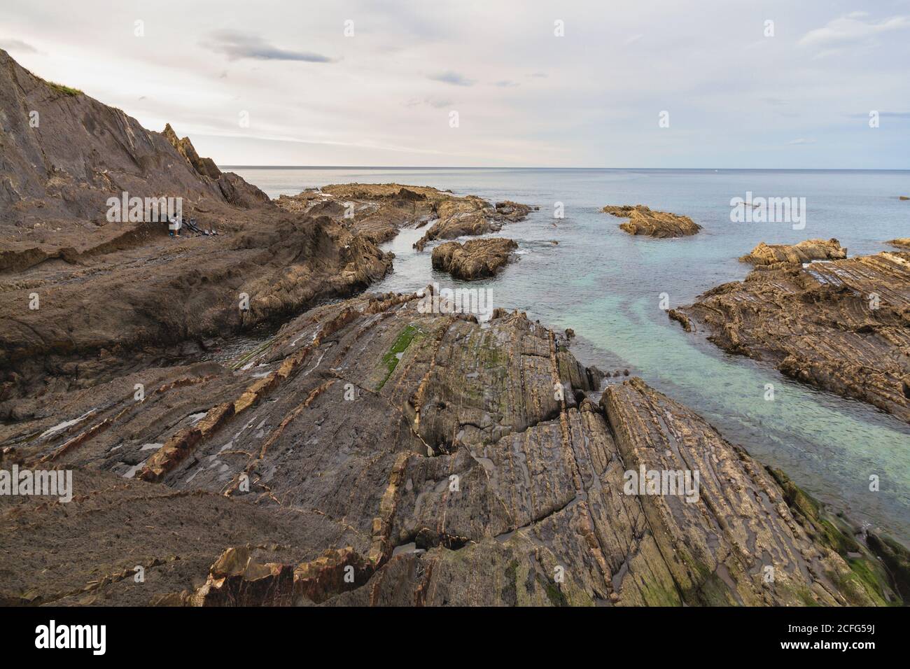 Sakoneta beach in Basque country, Spain. Typical beach from this zone ...