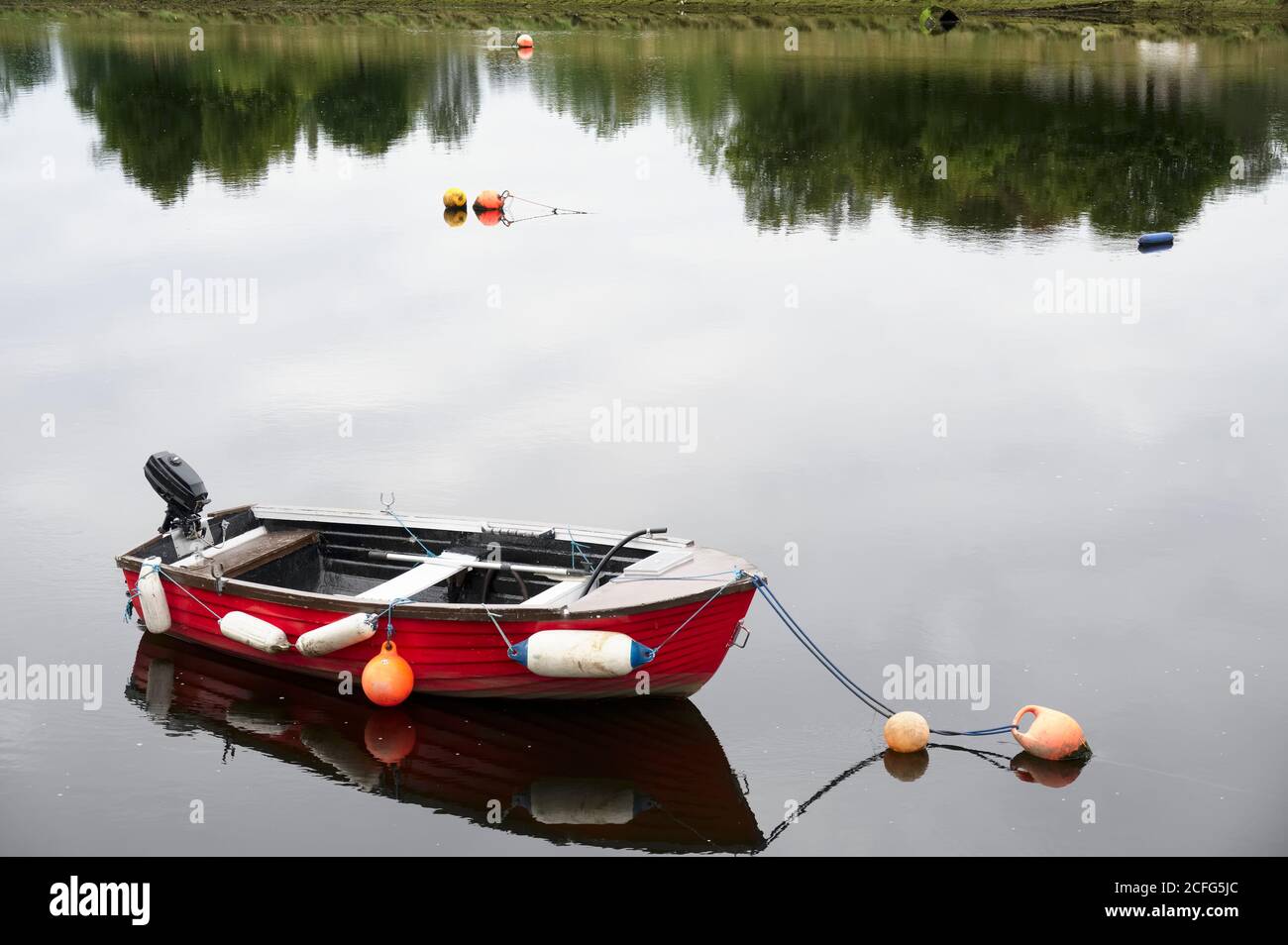 Old wooden boat derelict in sea water for tranquility calm peace and ...