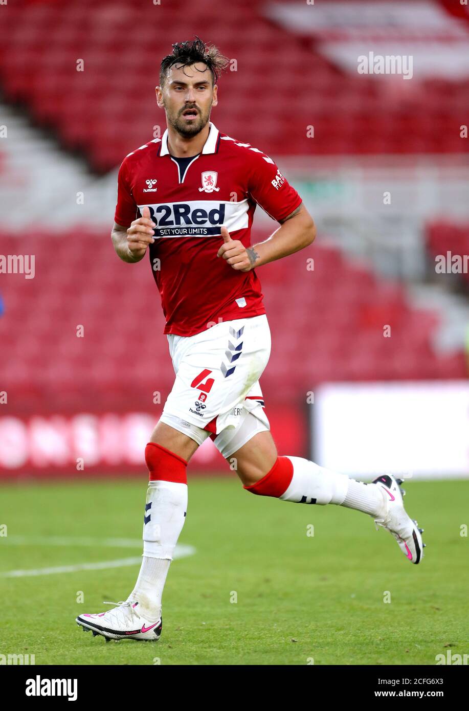 Middlesbrough's Grant Hall during the Carabao Cup first round match at ...