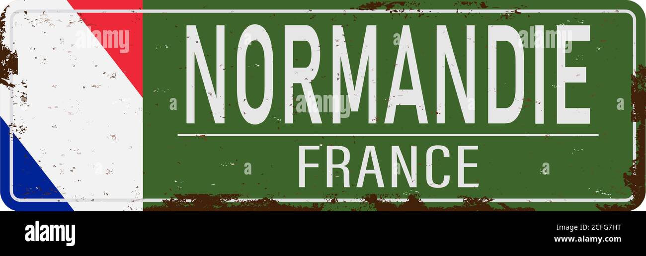Road sign normandy Stock Vector Images - Alamy