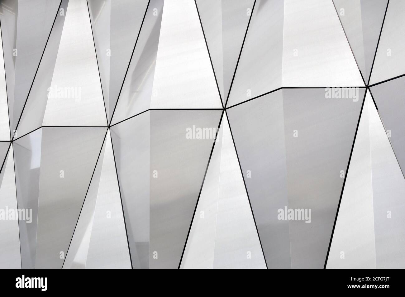 Mirror surface of stainless steel with crystals in the wall, decor and ...