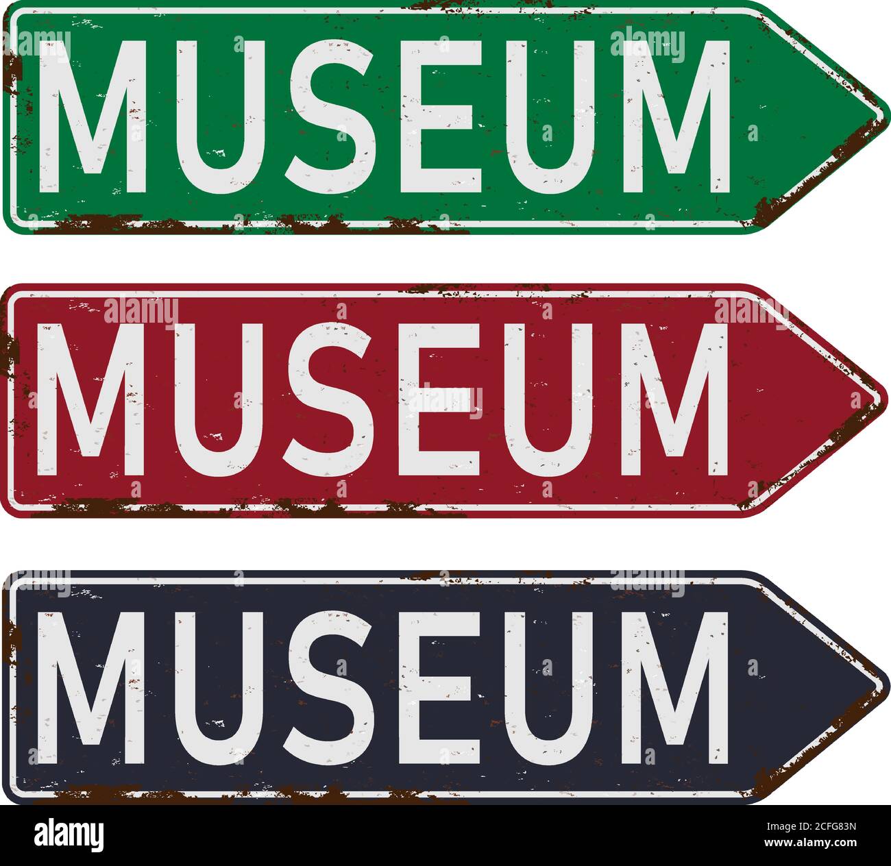 Sign, museum icon road sign . Simple color icons set Stock Vector Image ...
