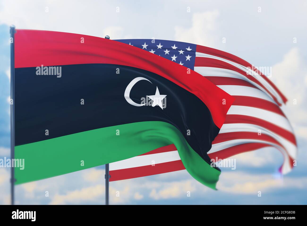 Libya usa flag hi-res stock photography and images - Alamy