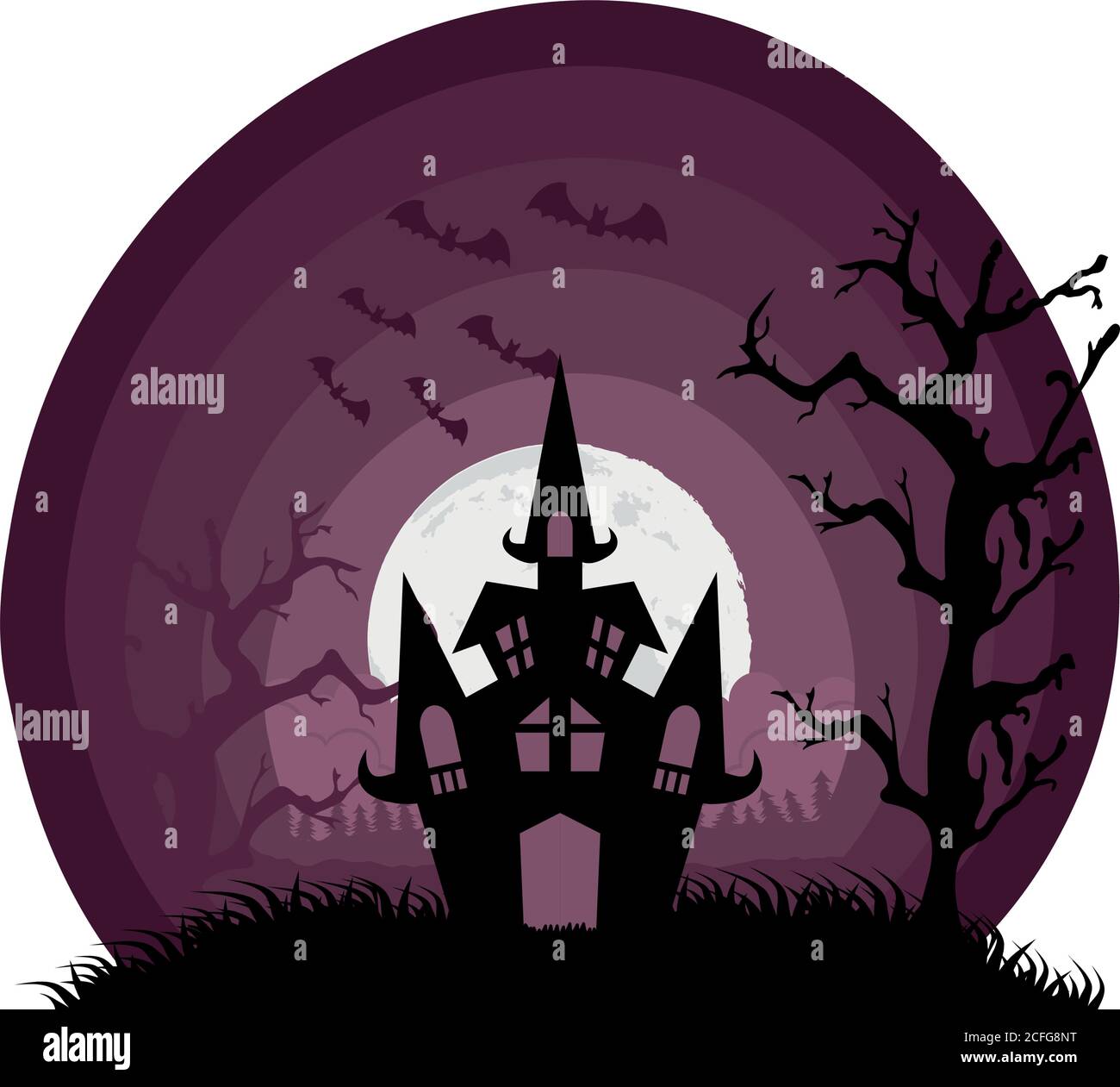 Unusual black castle Stock Vector Images - Alamy