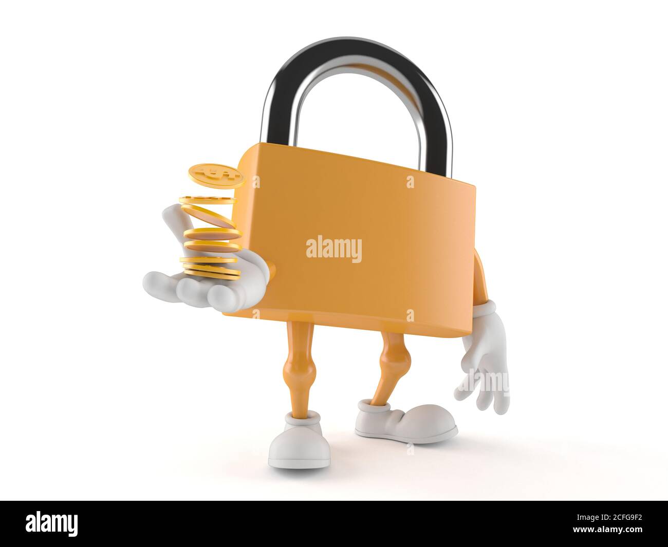 Cartoon character dollar lock hi-res stock photography and images - Alamy