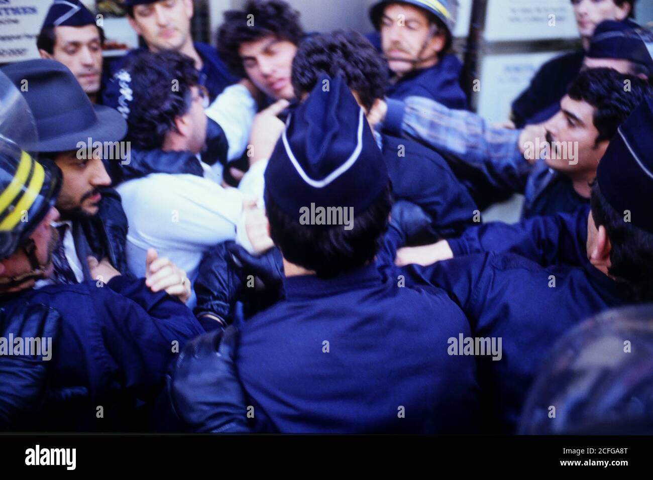 Riots between members of Betar and far-right activists, Lyon, France ...