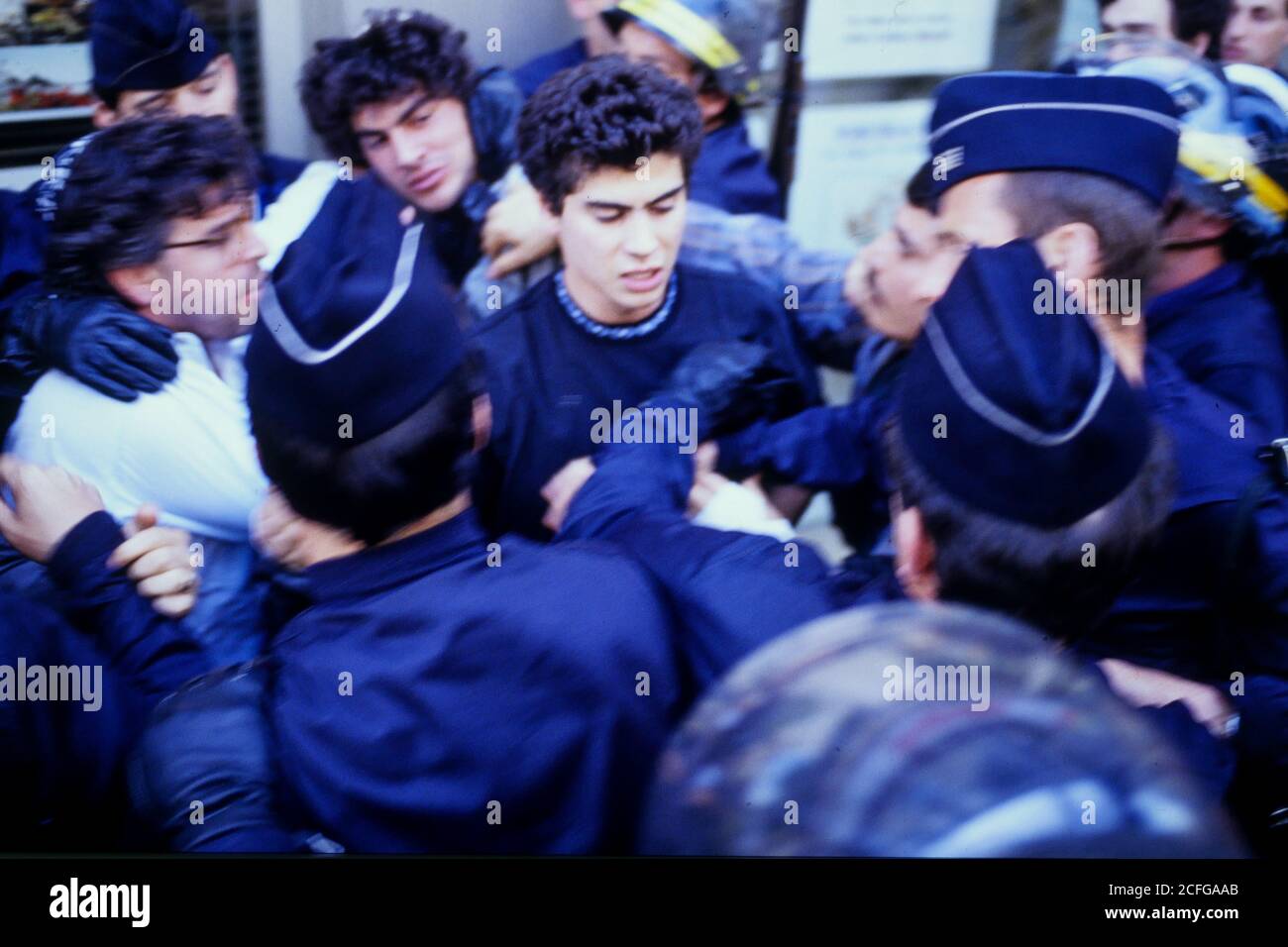 Riots between members of Betar and far-right activists, Lyon, France ...
