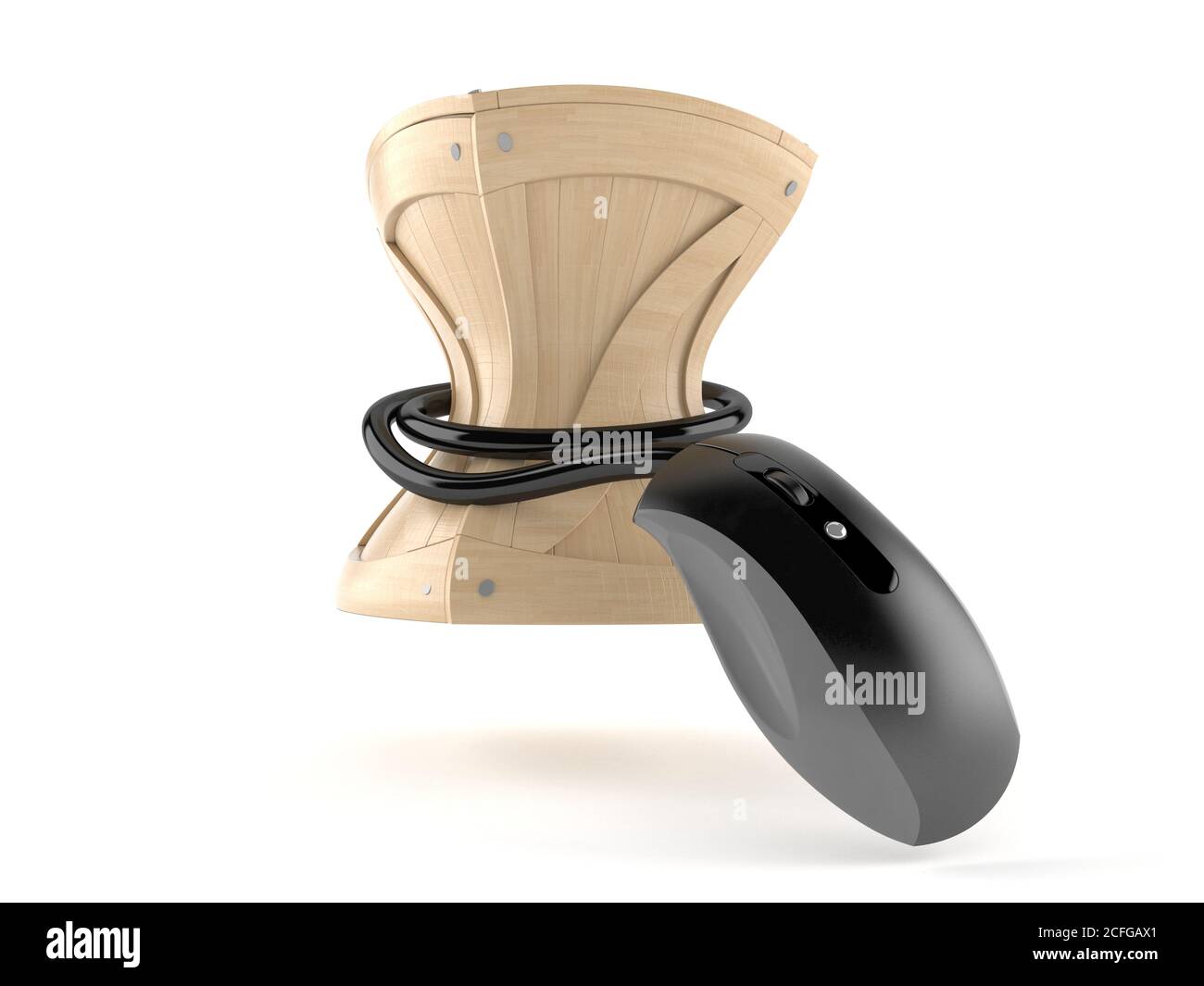 Crate squeeze by computer mouse isolated on white background Stock ...