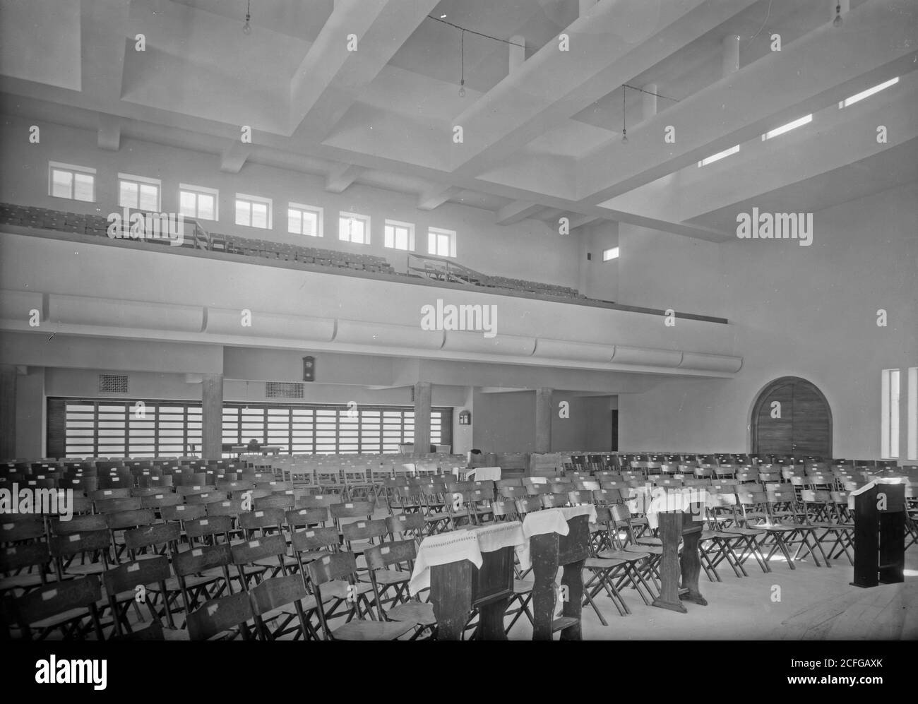 Original Caption: The Geshurun Synagogue on King George Ave. Interior ...