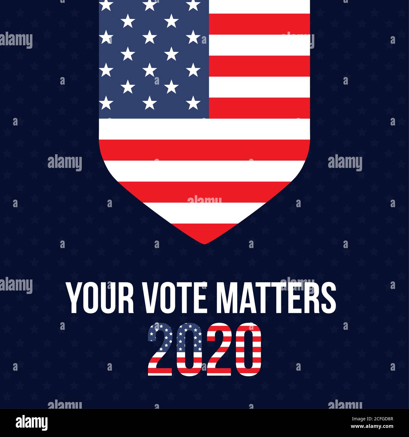 your vote matters 2020 with usa flag vector design Stock Vector Image ...