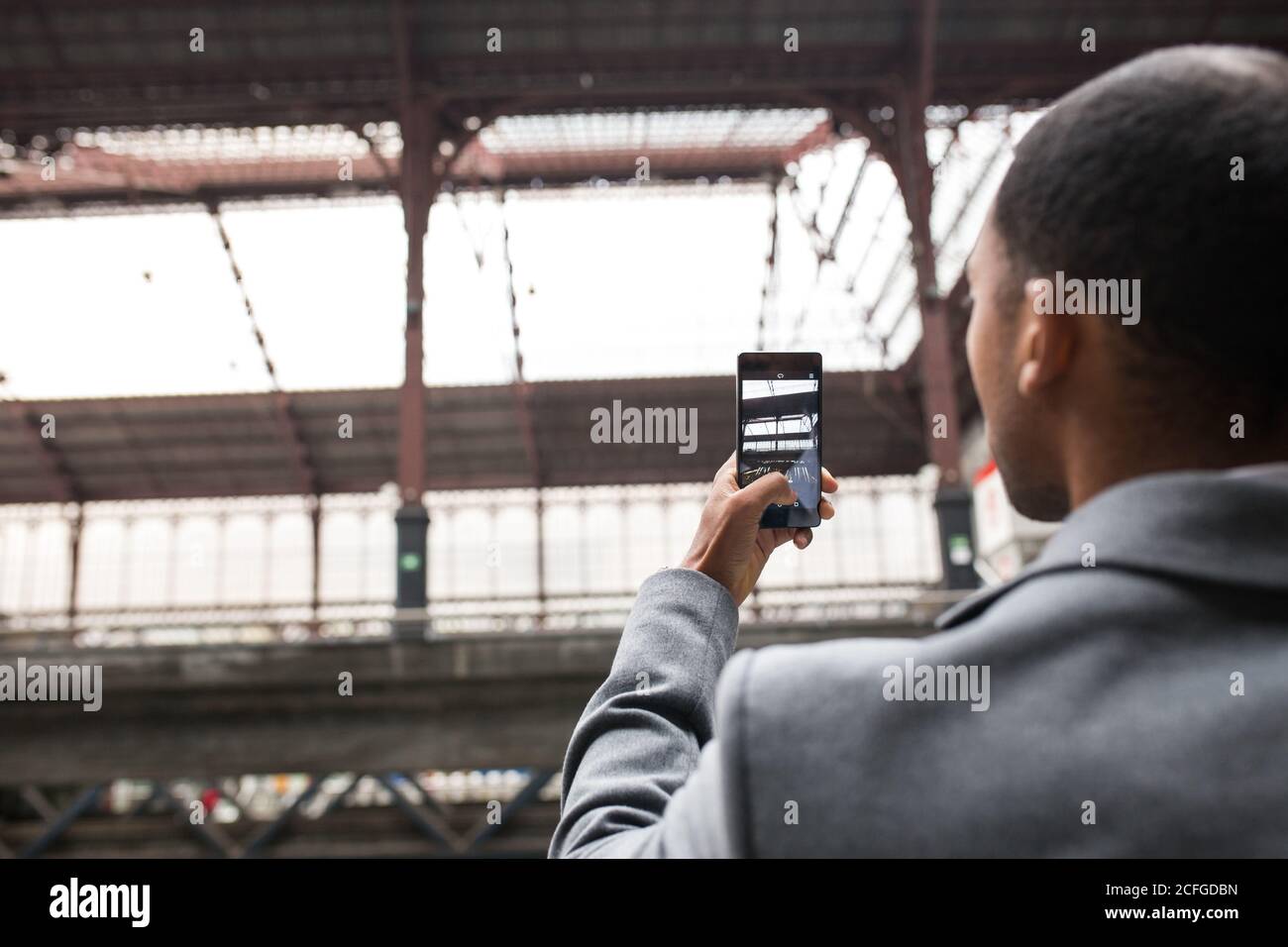 African man coat back view hi-res stock photography and images - Alamy