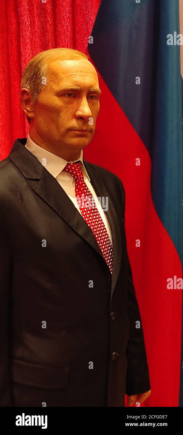 Wax figure of russian president Vladimir Putin Stock Photo - Alamy