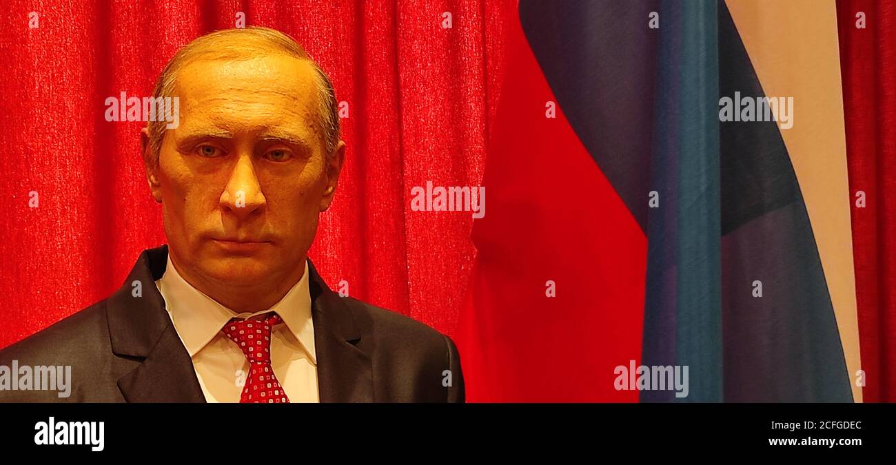 Wax figure of russian president Vladimir Putin Stock Photo - Alamy