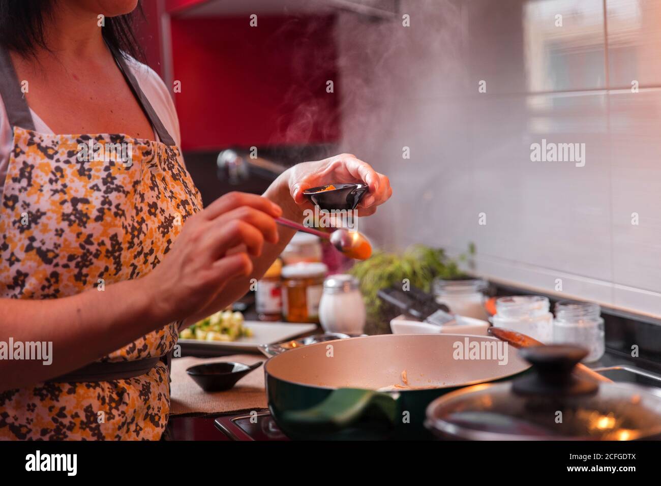 Cooking with oil Stock Photo - Alamy