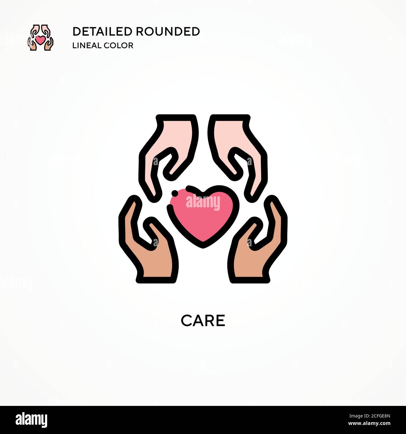 Care vector icon. Modern vector illustration concepts. Easy to edit and ...