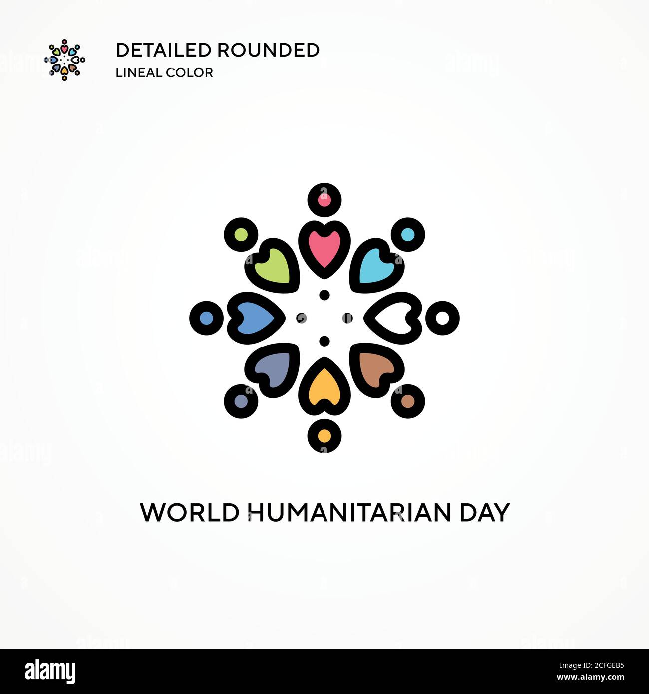 World humanitarian day vector icon. Modern vector illustration concepts ...