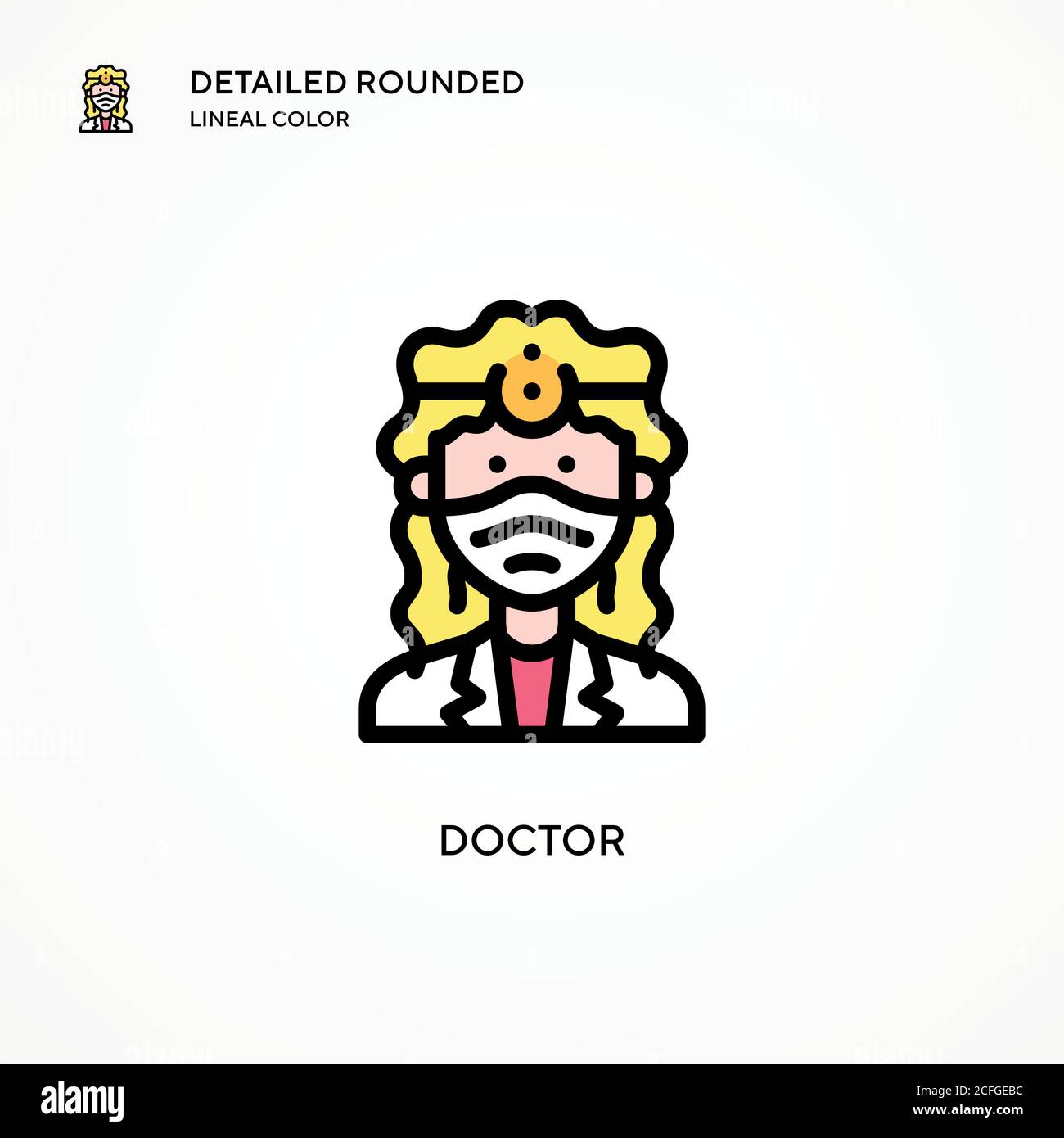 Doctor vector icon. Modern vector illustration concepts. Easy to edit ...