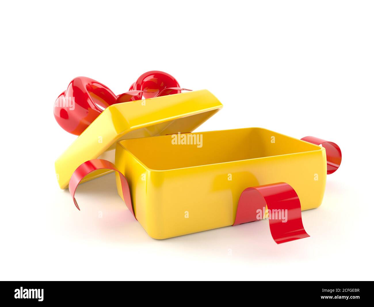 Open gift isolated on white background Stock Photo - Alamy