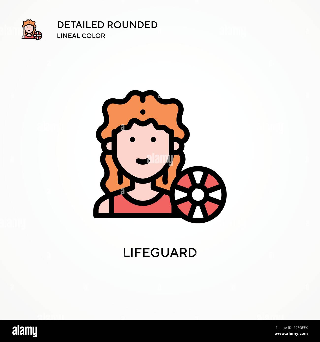 Lifeguard vector icon. Modern vector illustration concepts. Easy to ...