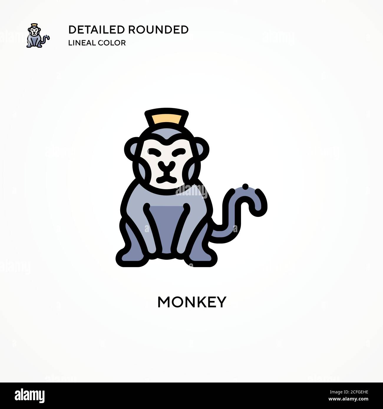 Monkey vector icon. Modern vector illustration concepts. Easy to edit ...