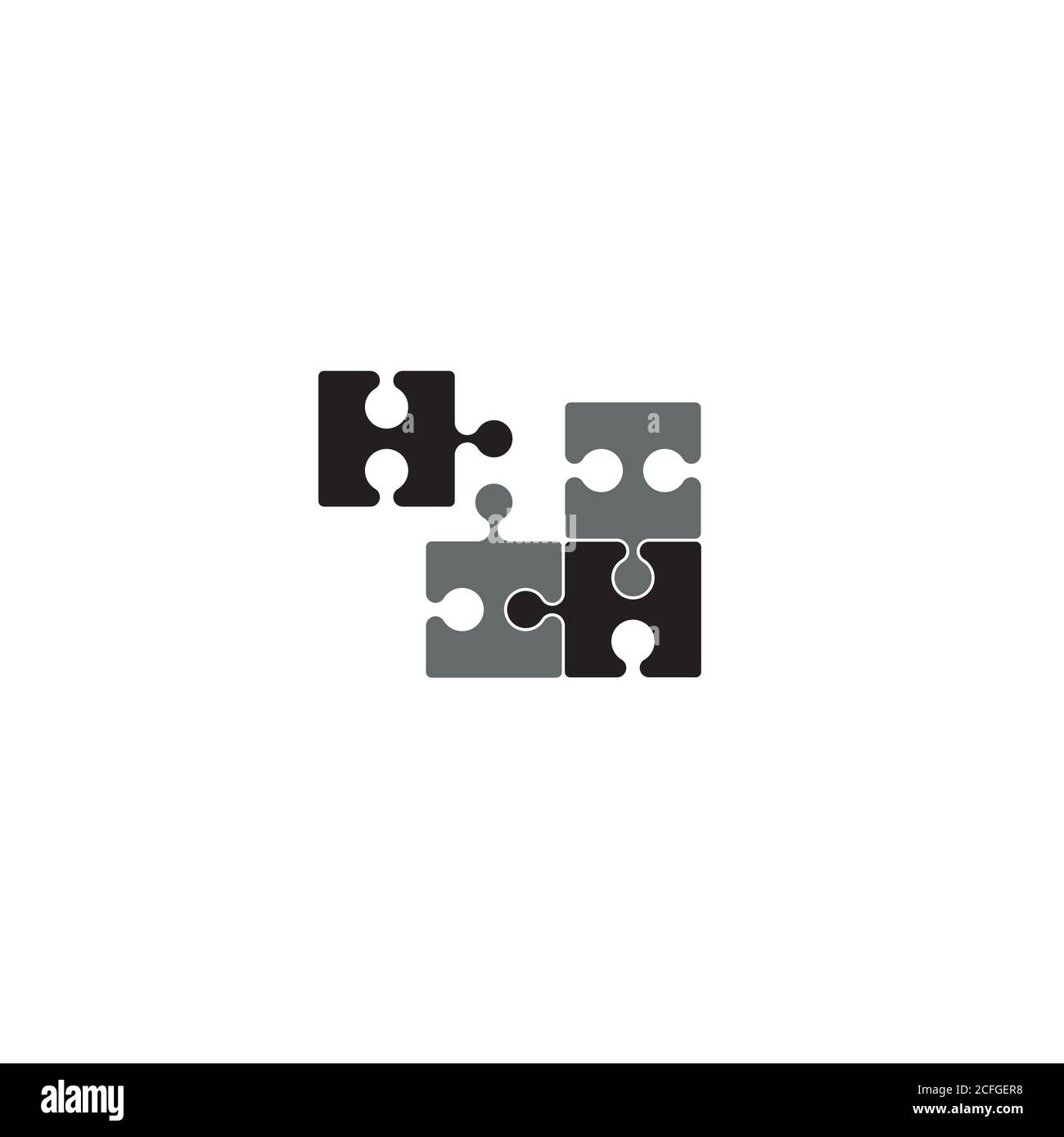 a simple Puzzle logo / icon design Stock Vector Image & Art - Alamy