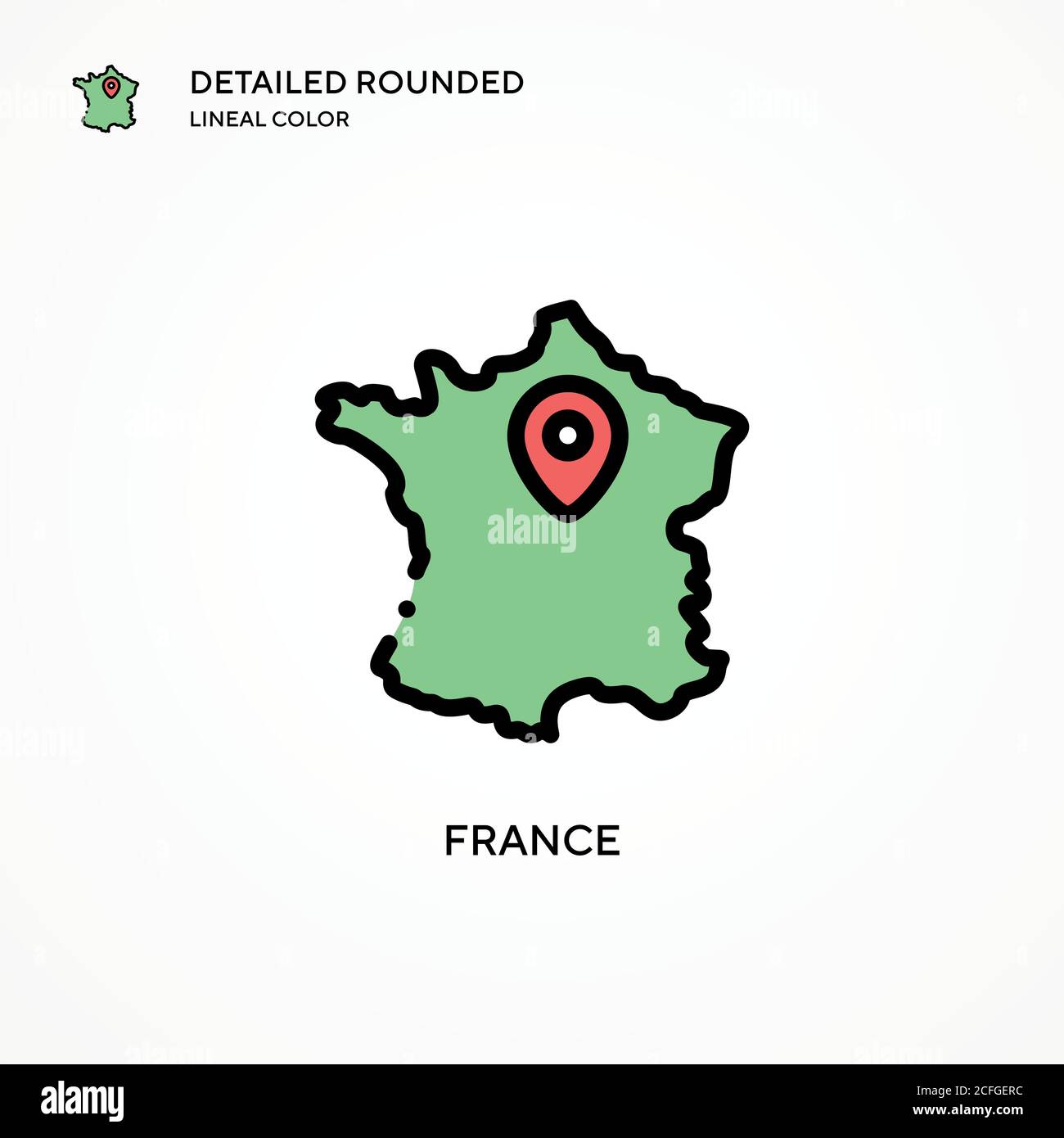 France vector icon. Modern vector illustration concepts. Easy to edit ...