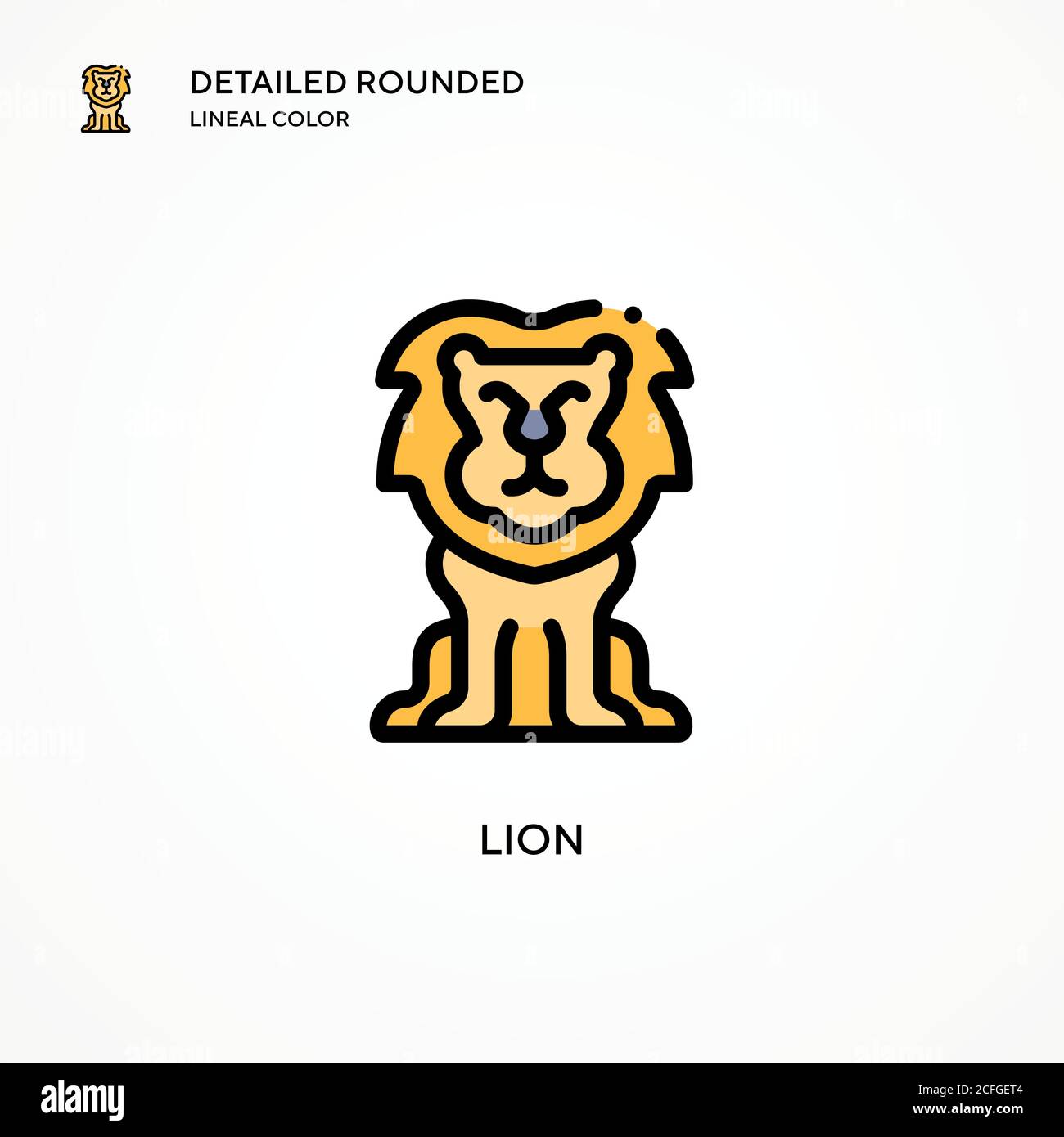 Lion Vector Icon Modern Vector Illustration Concepts Easy To Edit And Customize Stock Vector