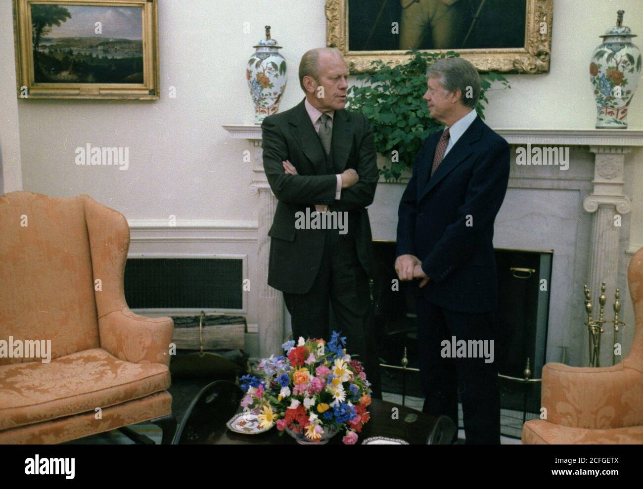 Jimmy Carter and Gerald Ford ca. 24 May 1978 Stock Photo - Alamy