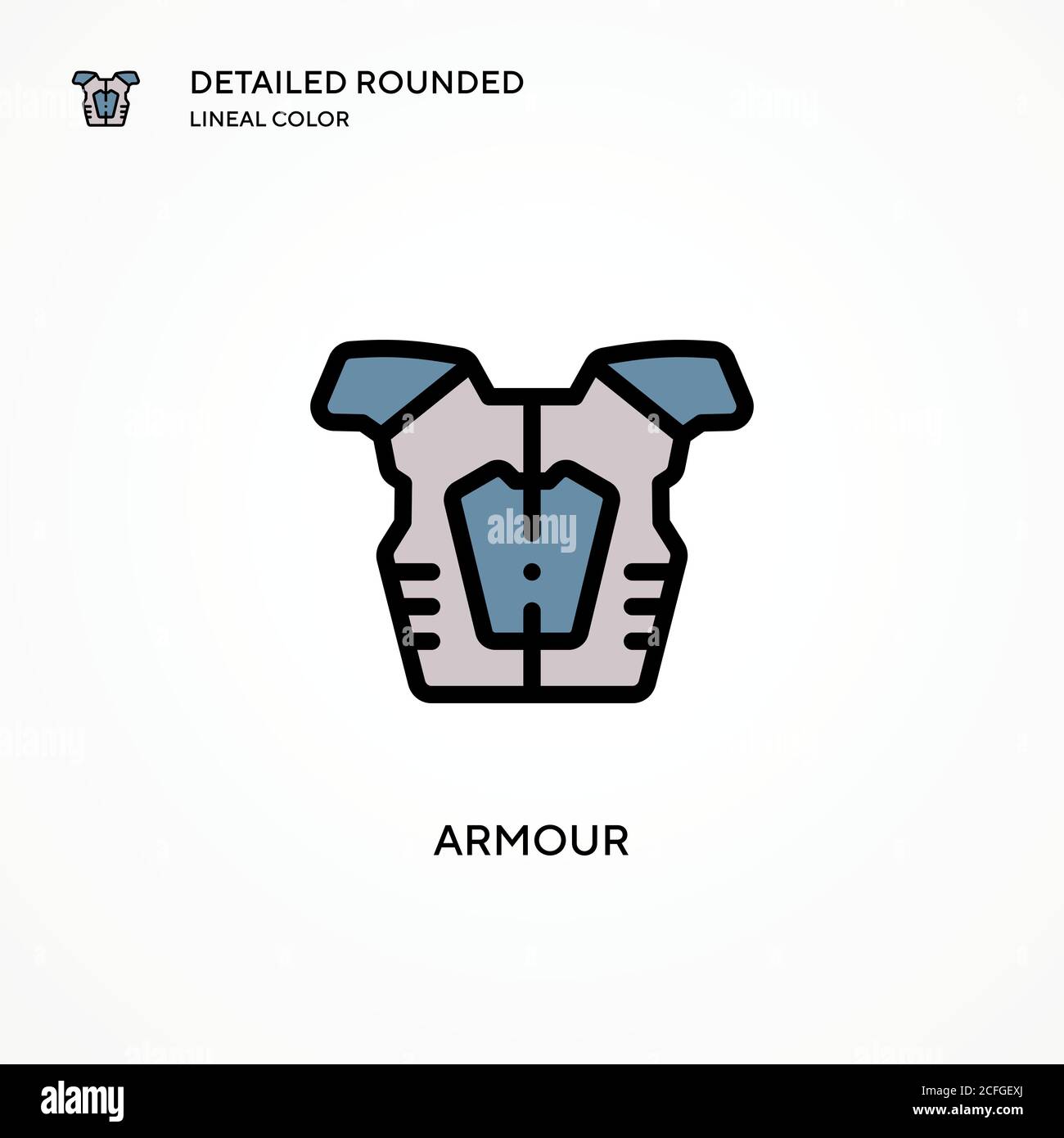 Armour vector icon. Modern vector illustration concepts. Easy to edit ...