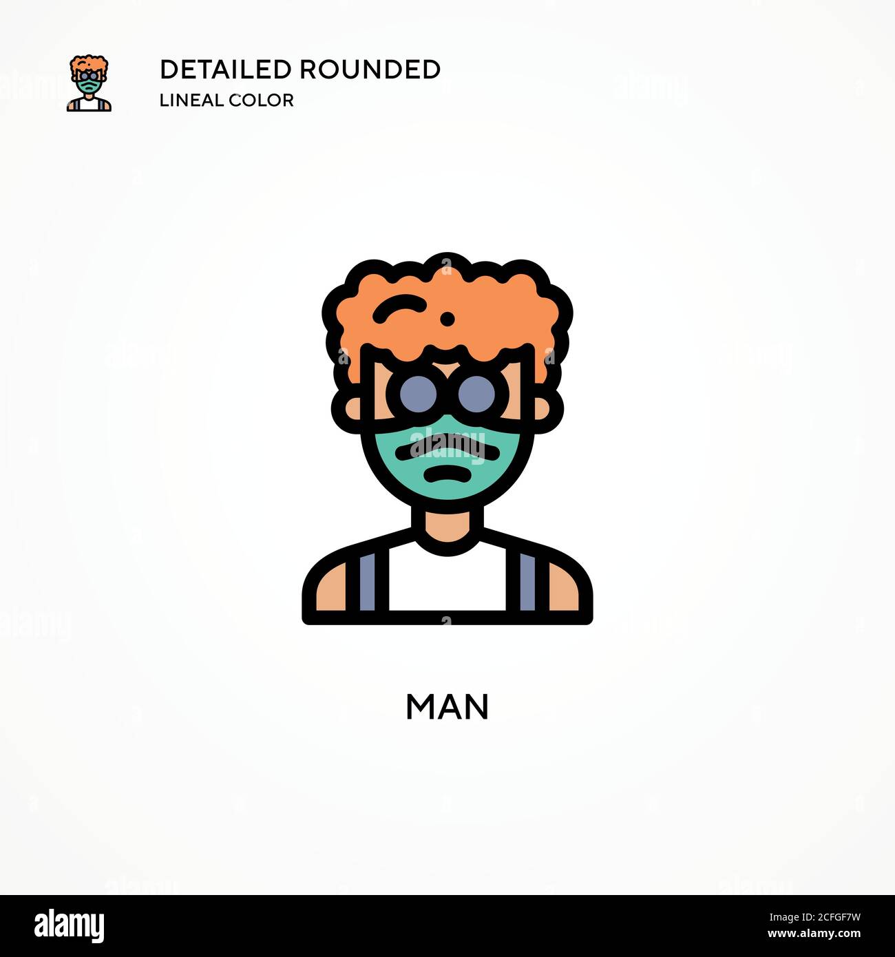 Man vector icon. Modern vector illustration concepts. Easy to edit and ...
