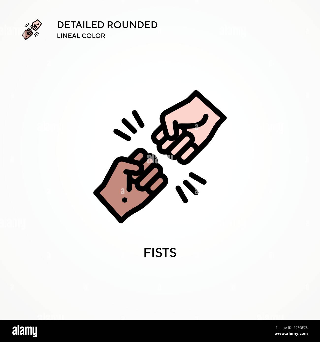 Fists vector icon. Modern vector illustration concepts. Easy to edit ...