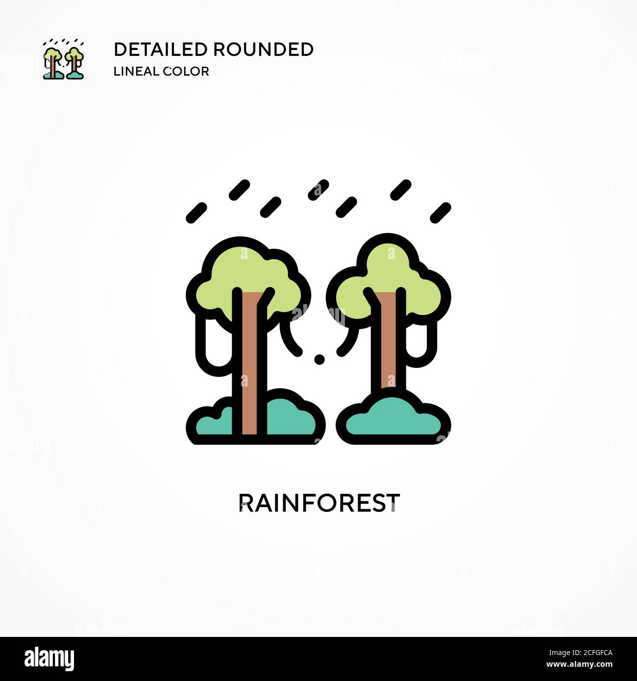 Rainforest vector icon. Modern vector illustration concepts. Easy to ...