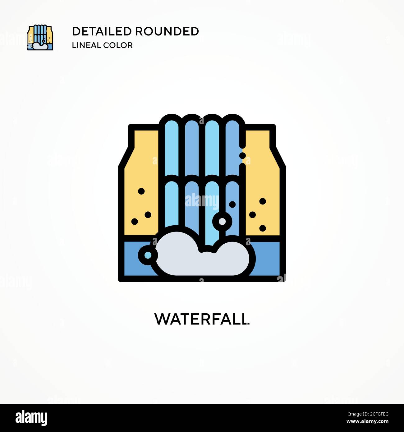 Waterfall vector icon. Modern vector illustration concepts. Easy to ...