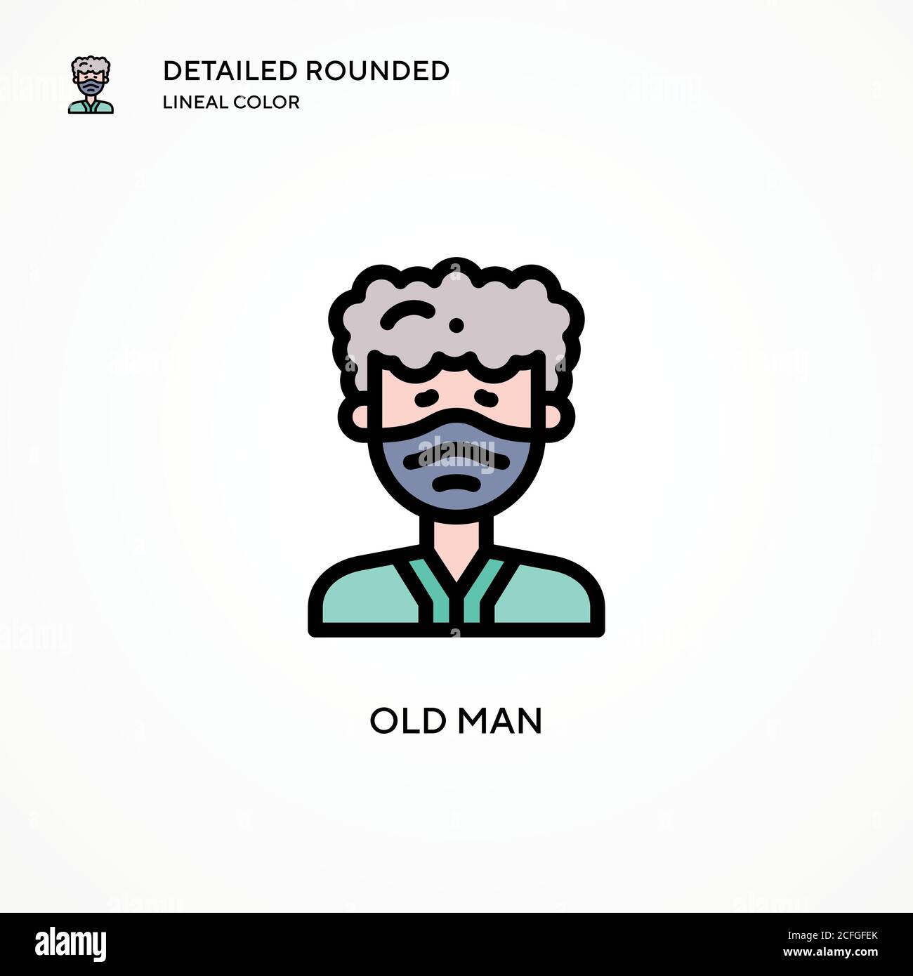 Old man vector icon. Modern vector illustration concepts. Easy to edit ...