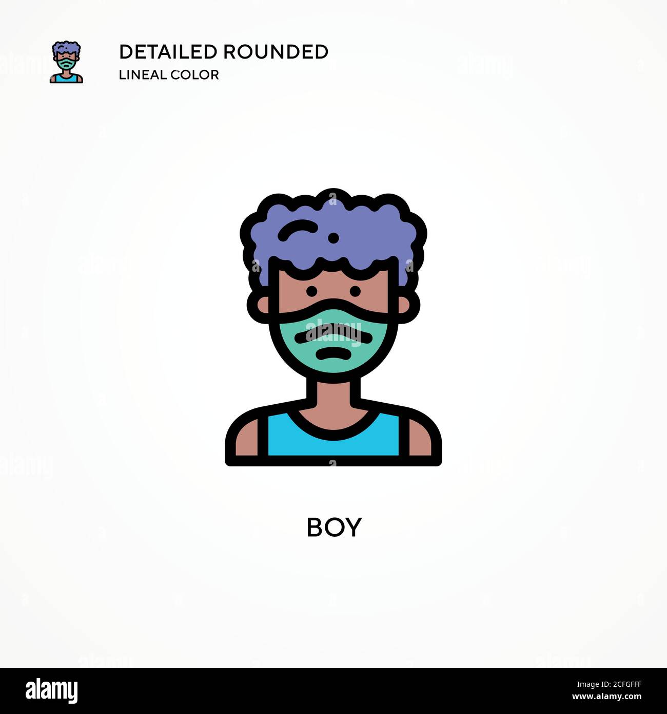 Boy vector icon. Modern vector illustration concepts. Easy to edit and ...