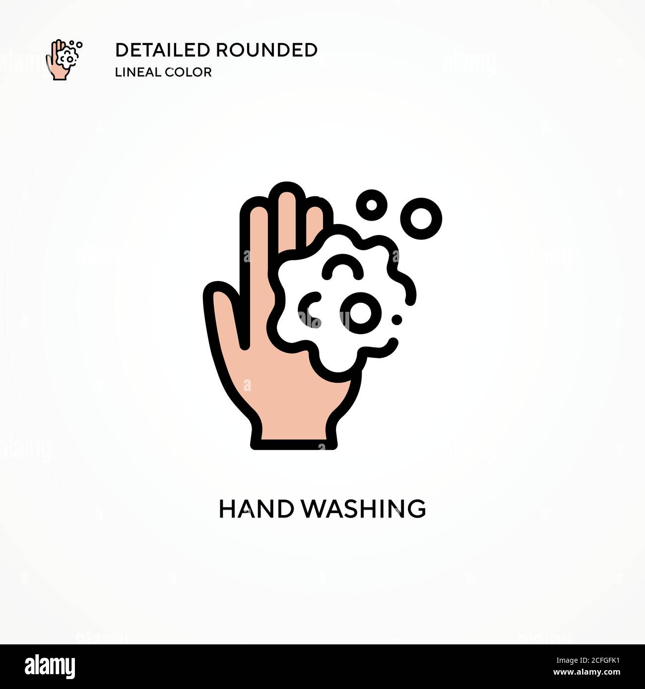 Hand washing vector icon. Modern vector illustration concepts. Easy to ...