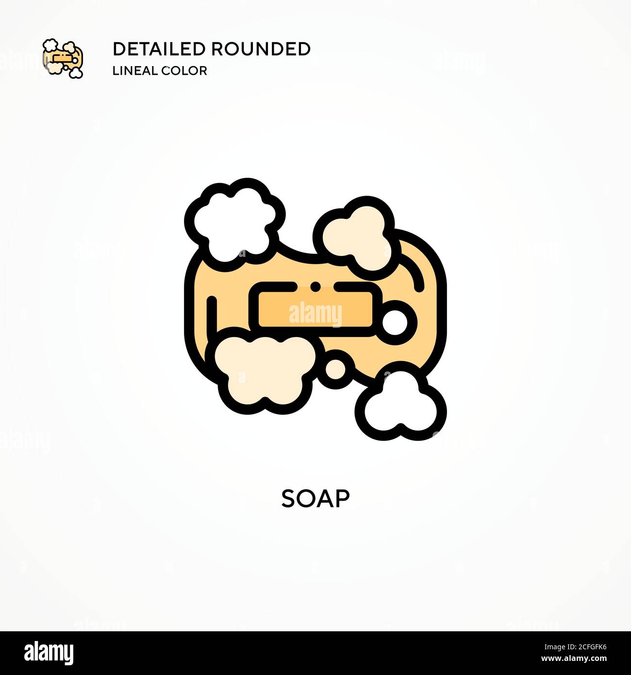 Soap vector icon. Modern vector illustration concepts. Easy to edit and ...