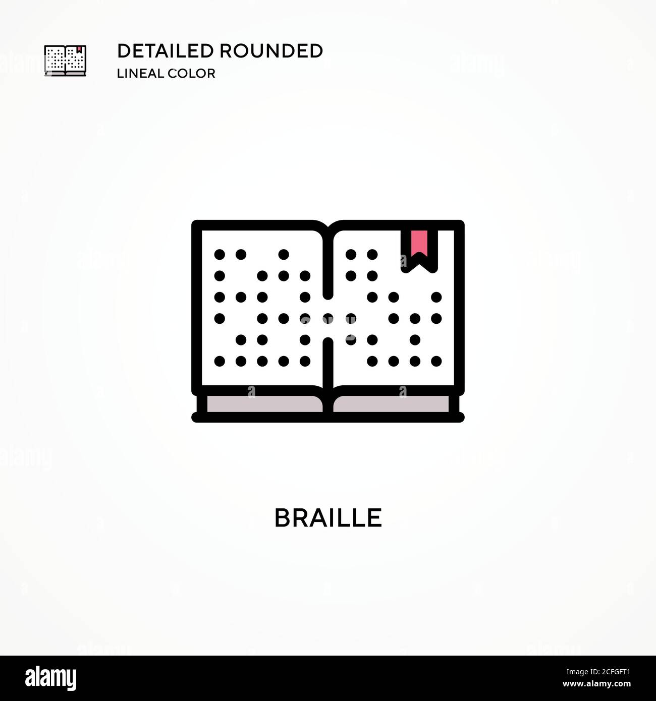 Braille vector icon. Modern vector illustration concepts. Easy to edit ...