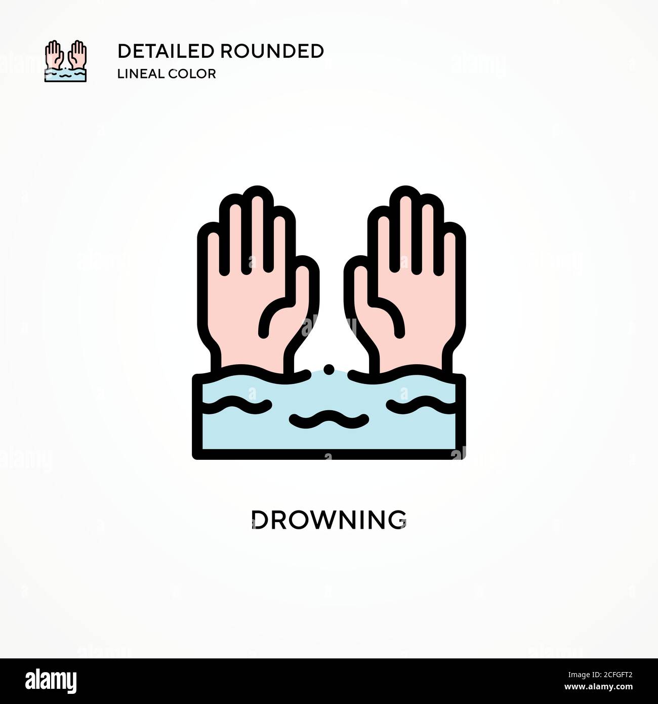 Person drowning sign Stock Vector Images - Alamy