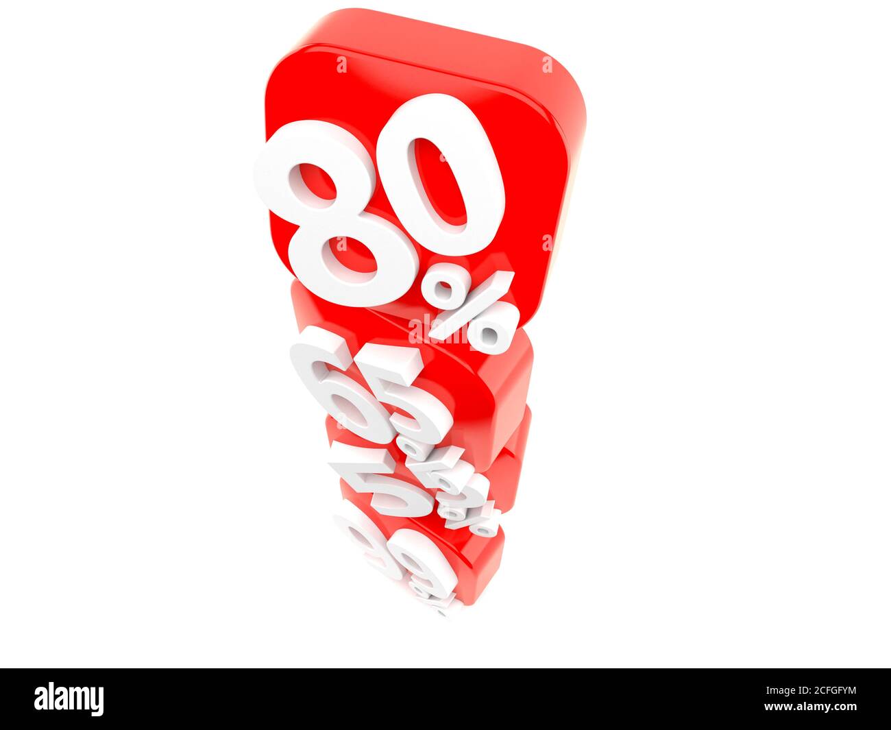 Numbers with percent symbols isolated on white background Stock Photo ...