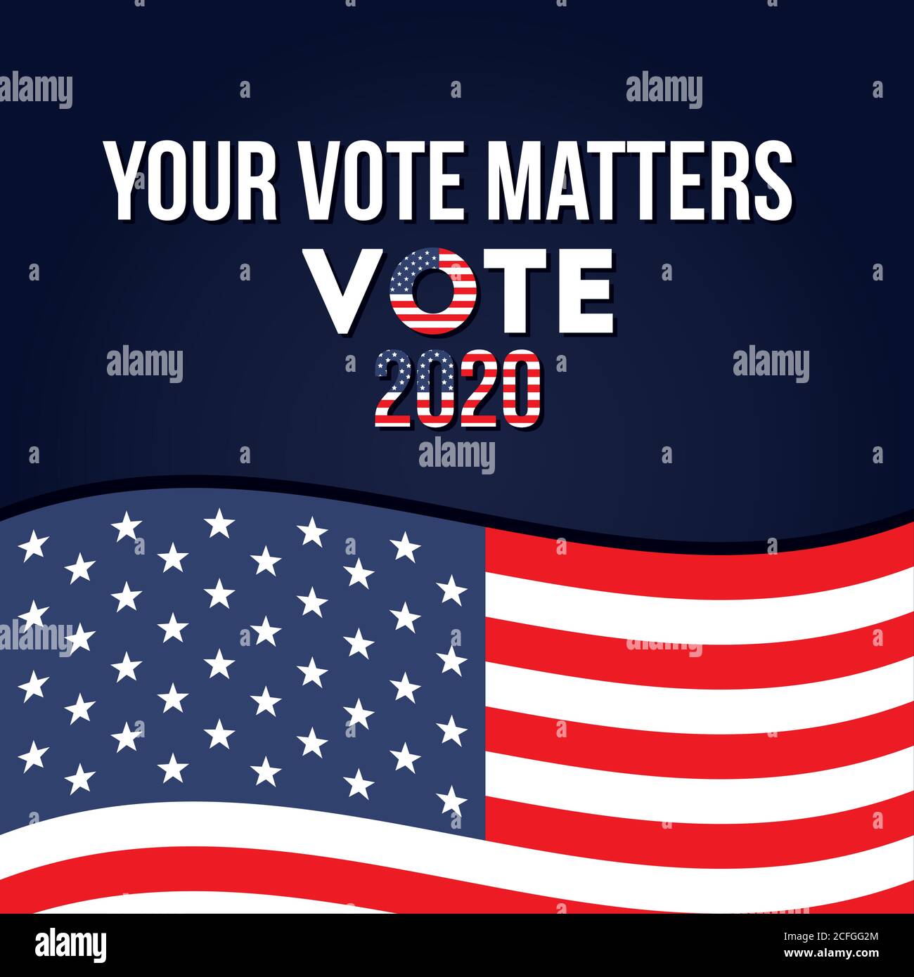 your vote matters 2020 with usa flag vector design Stock Vector Image ...