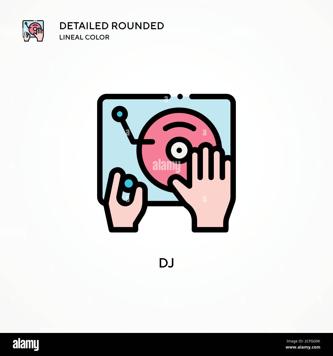 DJ vector icon. Modern vector illustration concepts. Easy to edit and ...
