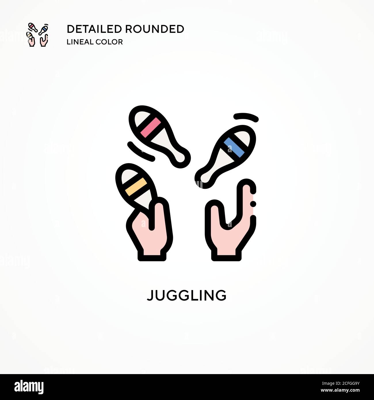 Juggling vector icon. Modern vector illustration concepts. Easy to edit ...
