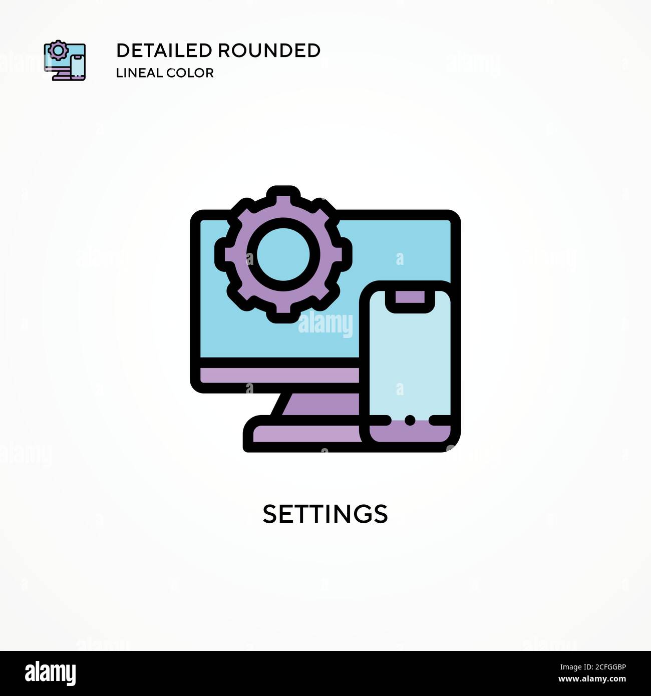 Settings vector icon. Modern vector illustration concepts. Easy to edit ...