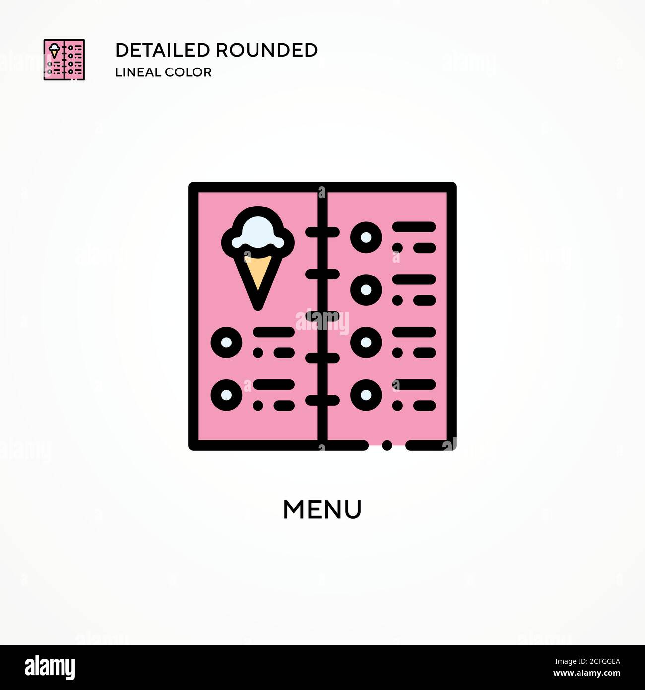 Menu vector icon. Modern vector illustration concepts. Easy to edit and ...